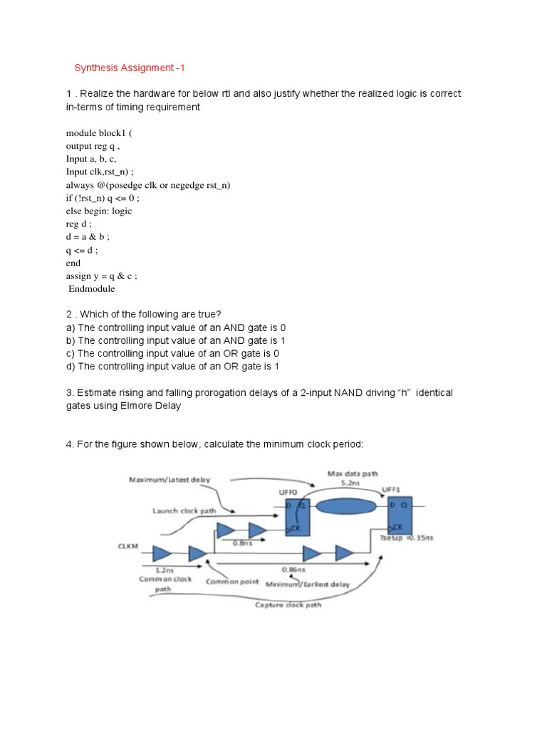 Synthesis Assignment - 1 | PDF