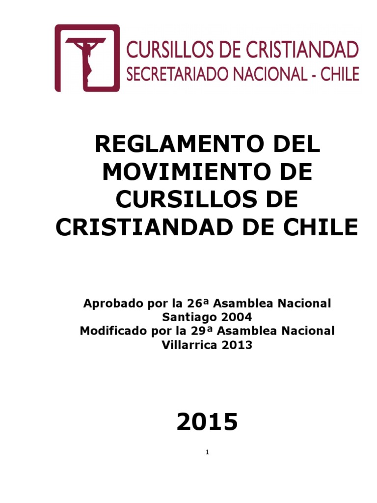 Reglamento - Mcc-Chile PDF | PDF | obispo | Iglesia Católica