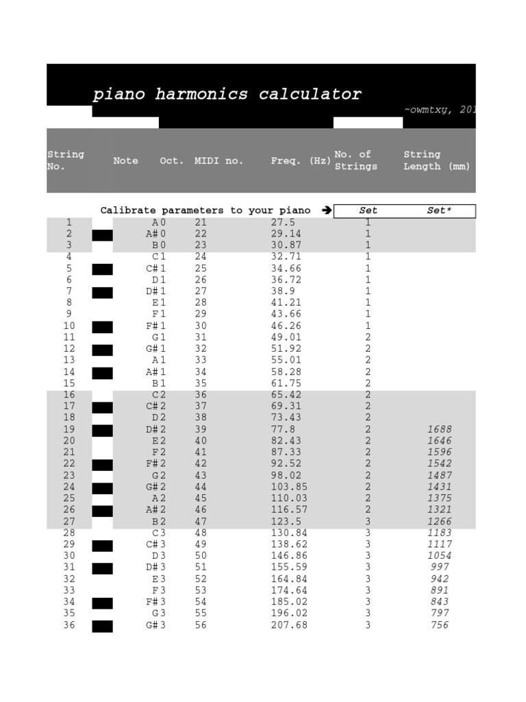 Piano String Calculator | Download Free PDF | Traditional Board Games ...