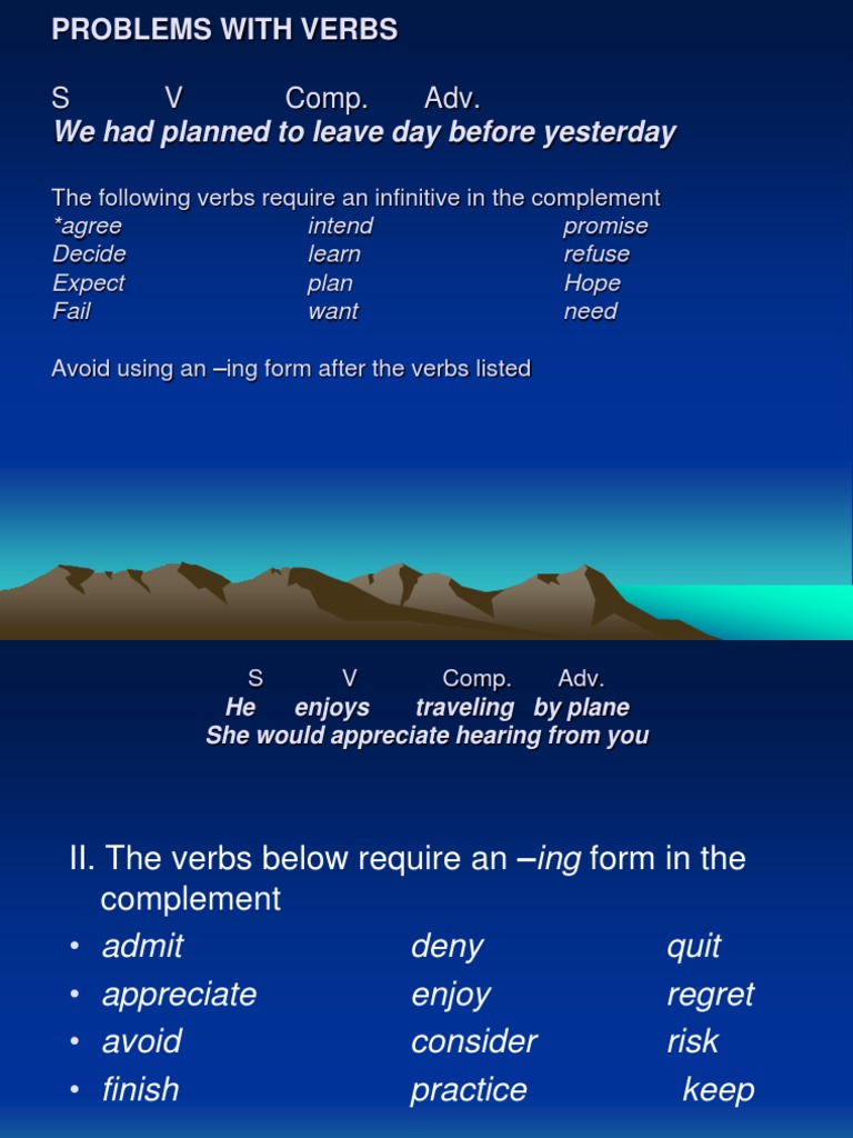 Problems With Verbs English | PDF