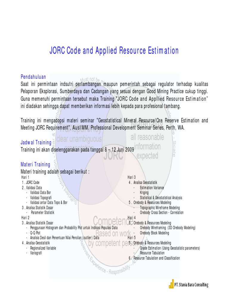 JORC Training | PDF