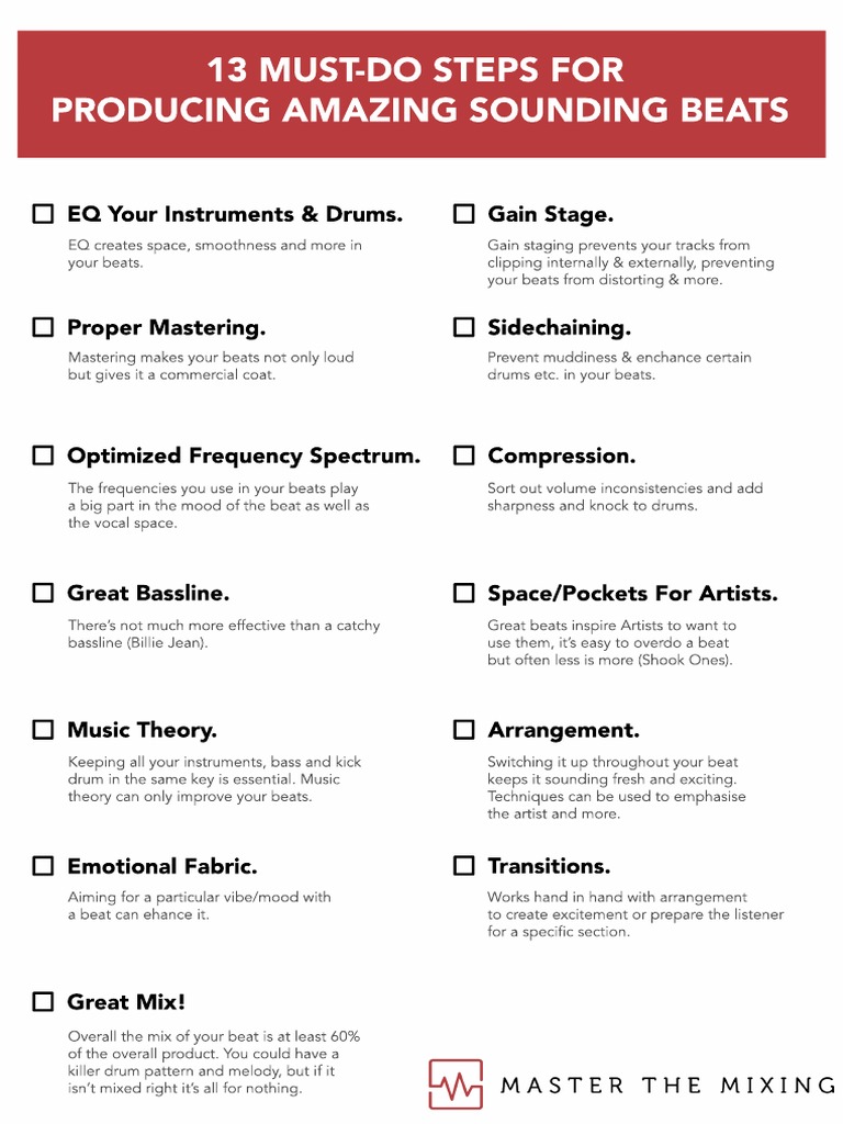 13 Steps To Amazing Beats | PDF