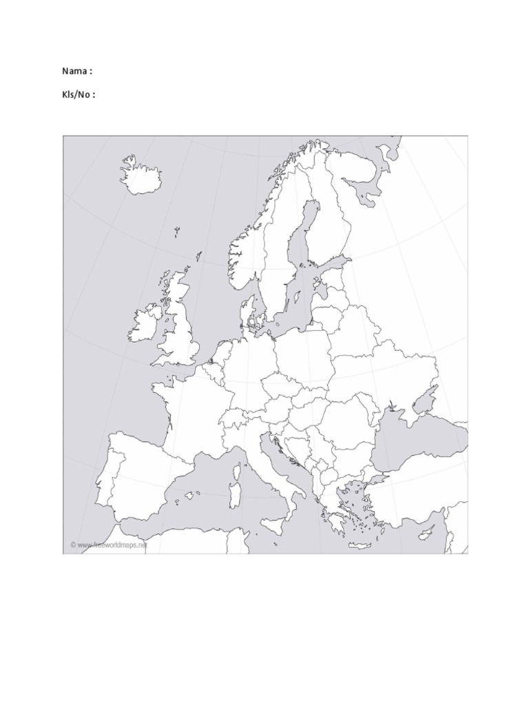 Peta Buta Benua Eropa | PDF