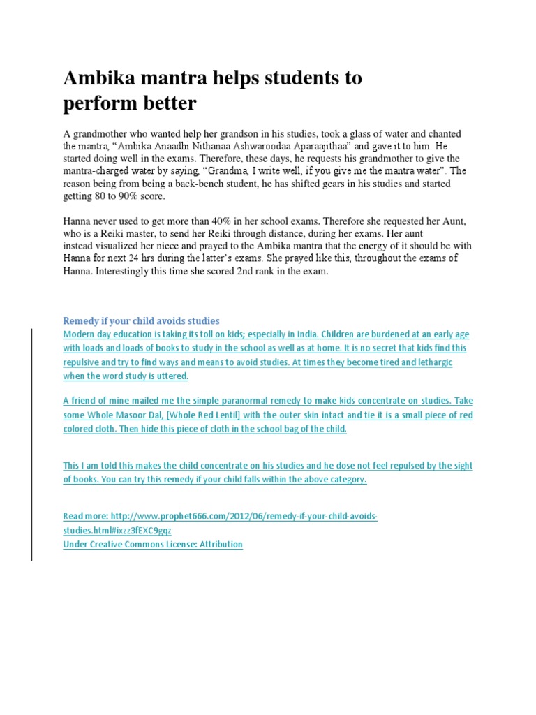 The Power of Mantras: How Chanting Mantras Can Help Students Perform ...