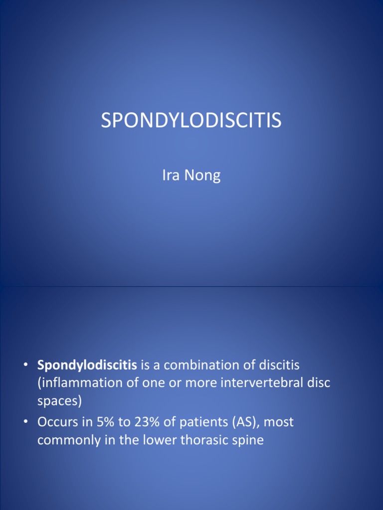 SPONDYLODISCITIS | PDF | Spinal Cord | Magnetic Resonance Imaging