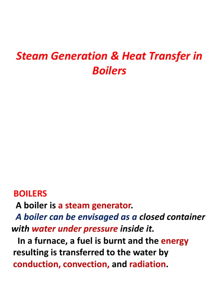 04 Steam Generation & Heat Transfer in Boiler | PDF | Boiler | Steam