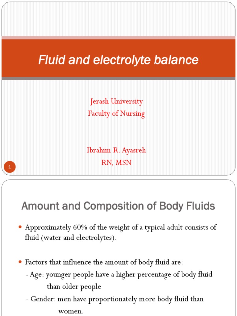 Fluid & Electrolyte Balance | PDF | Kidney | Renal Function