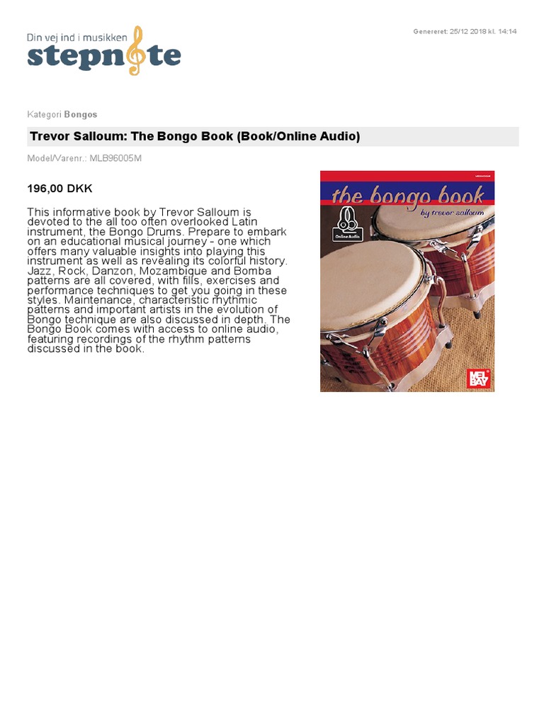 Trevor Salloum: The Bongo Book (Book/Online Audio) : Kategori Bongos | PDF