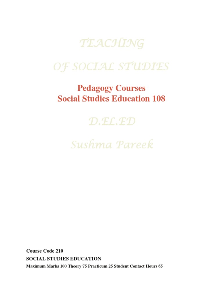 Social Science Book | PDF | Curriculum | Social Science