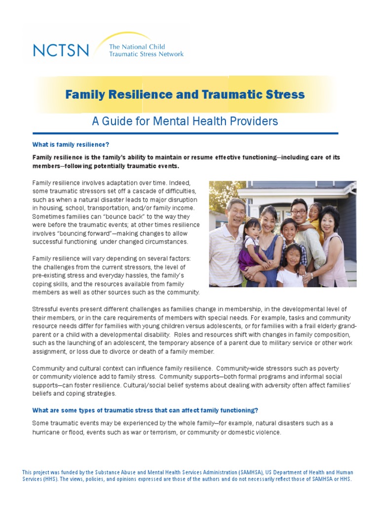 Family Resilience and Traumatic Stress: A Guide For Mental Health ...