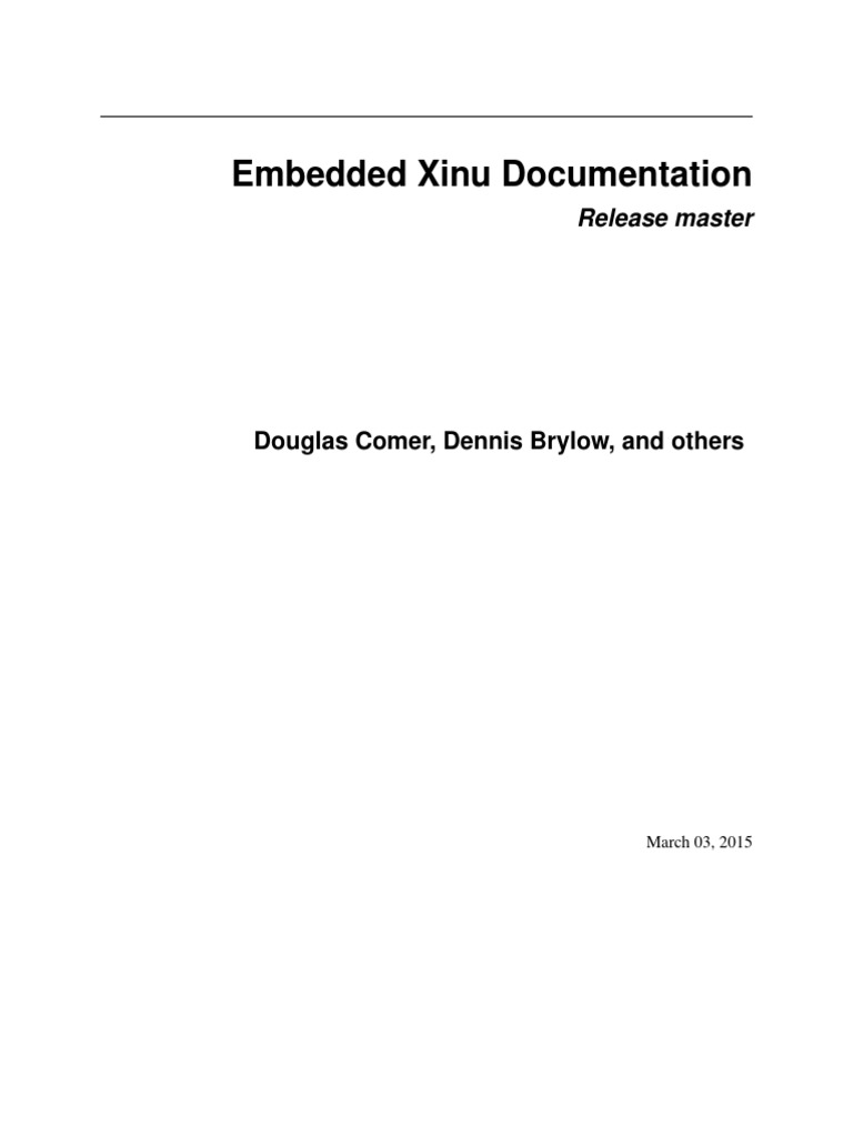 Embedded Xinu | PDF | Command Line Interface | Thread (Computing)