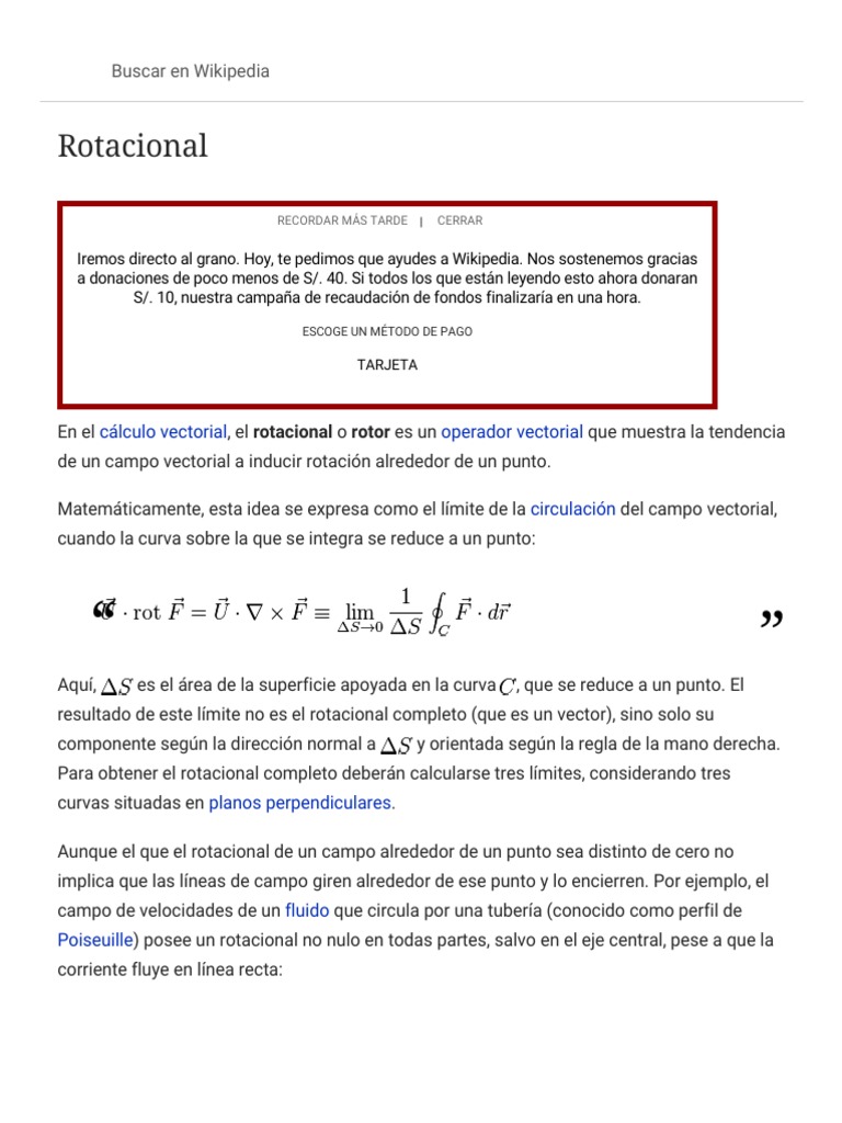 Rotacional - Wikipedia, La | PDF | Espacio | Física