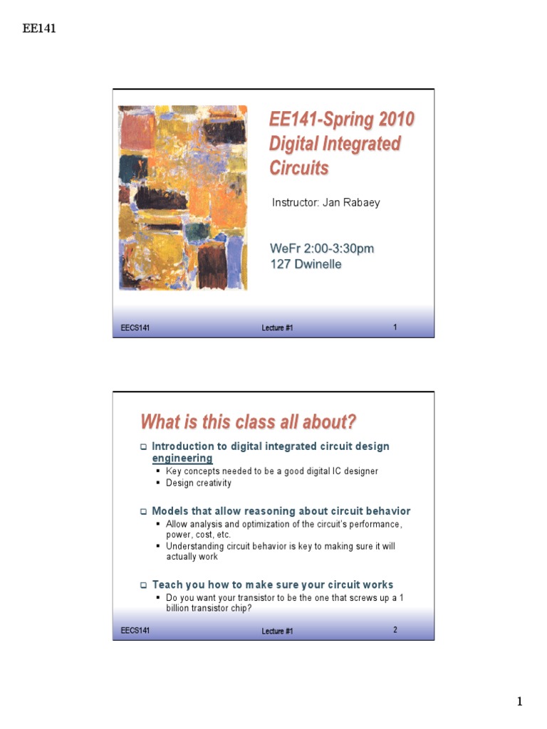 Lecture1 Intro Pdf Pdf Integrated Circuit Cmos