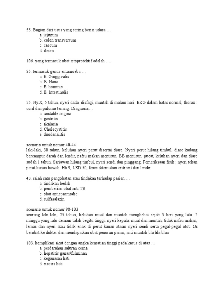Soal MCQ Blok Sistem Digestif | PDF