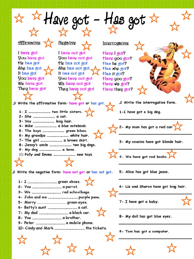 Has Got Worksheet | PDF