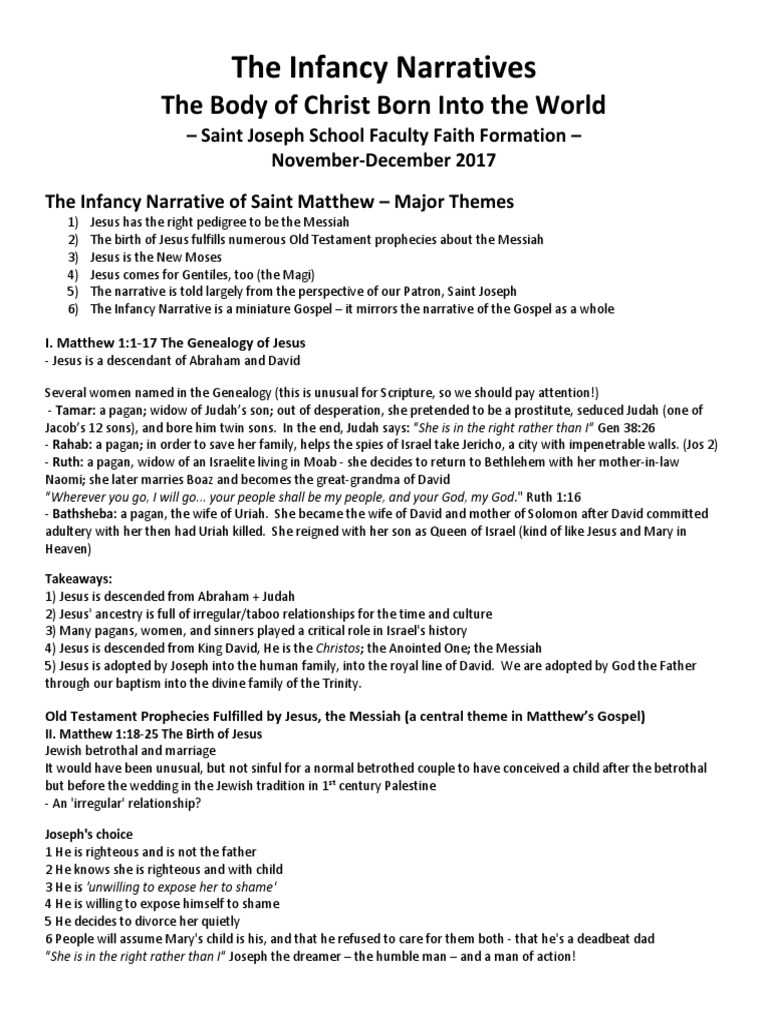 The Infancy Narratives - Leader Guide | PDF | John The Baptist ...