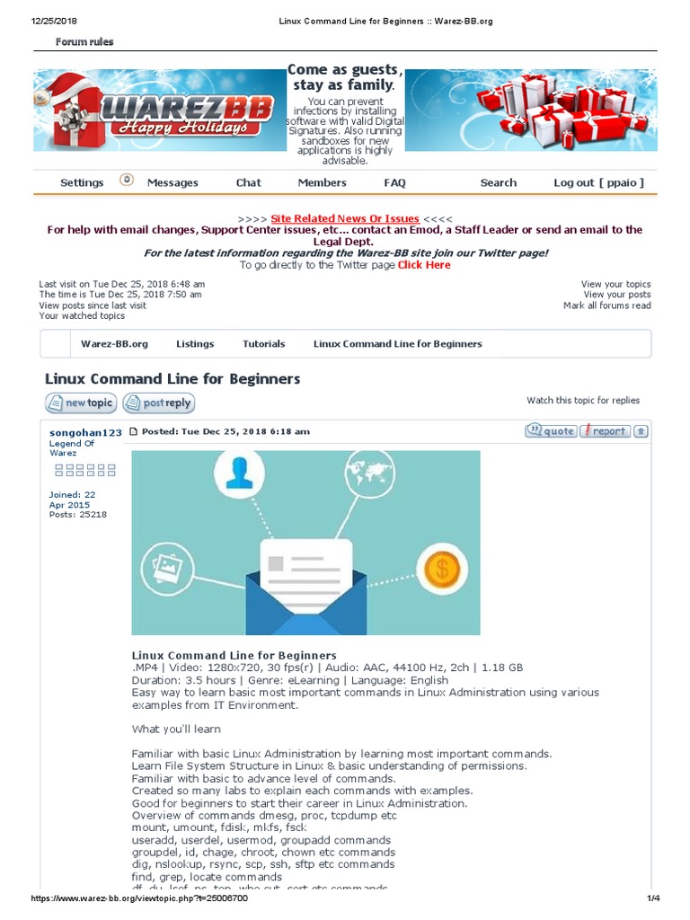Linux Command Line For Beginners | PDF | Internet Forum | Linux