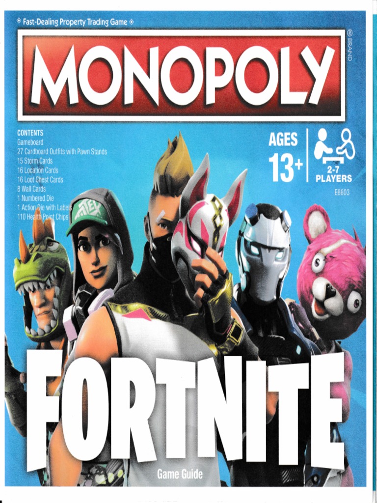 Fortnite Monopoly Game Guide | PDF | Entertainment | Gaming