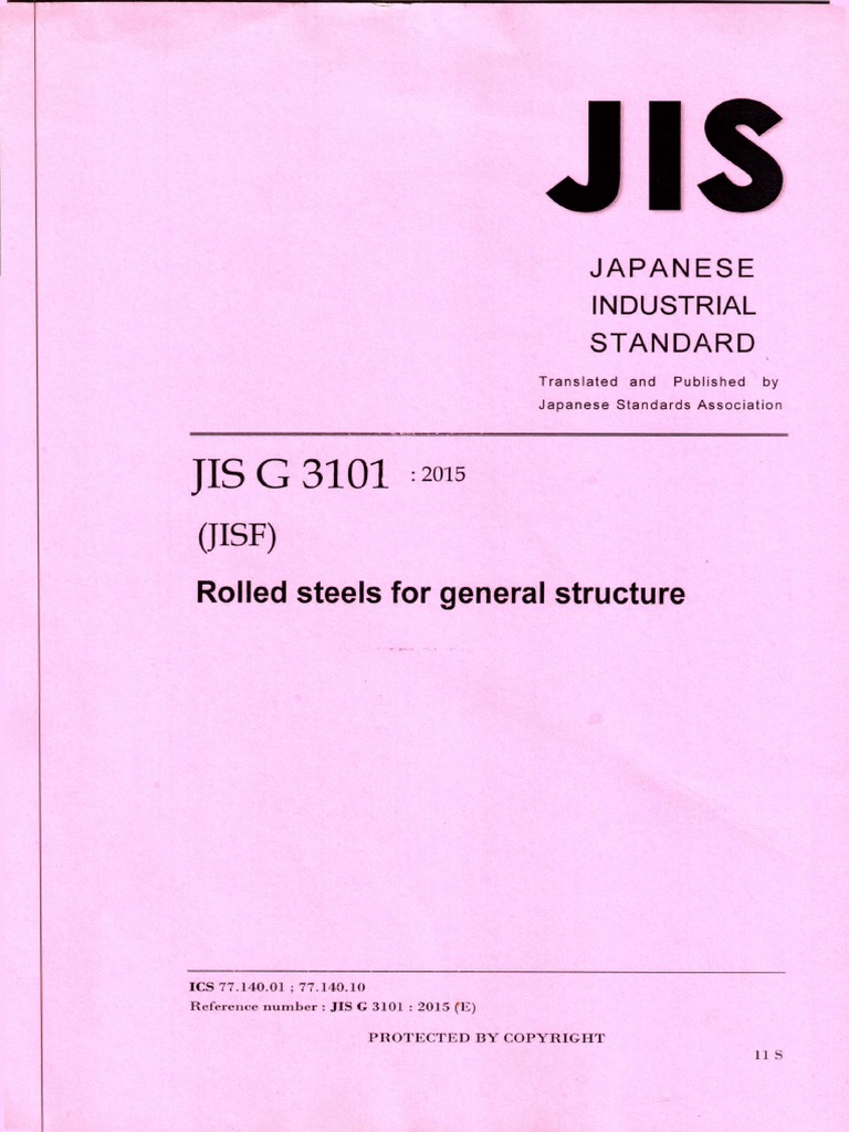 Jis G 3101 | PDF | Extrusion | Structural Steel