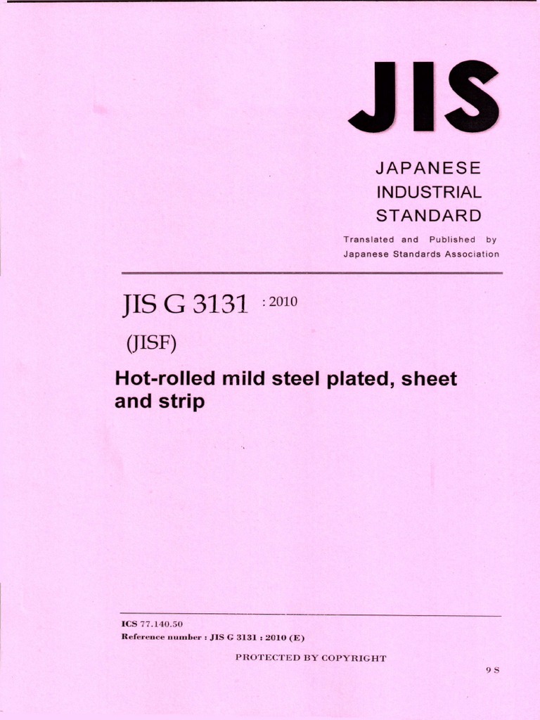 JIS G 3131 | Engineering Tolerance | Rolling (Metalworking)
