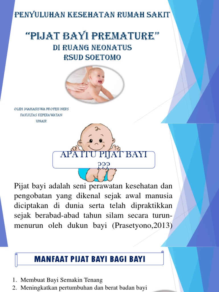 Pijat Bayi Ruang Neonatus | PDF | Kesehatan Holistik | Gaya Hidup