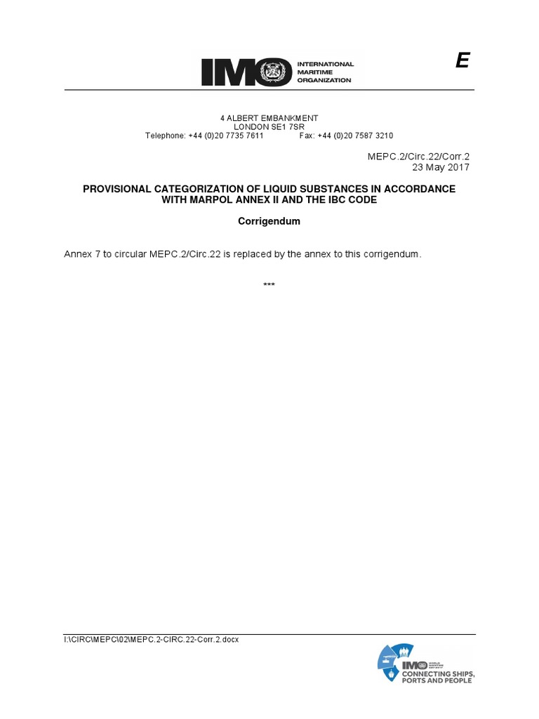 Mepc.2-Circ.22 (E) | PDF | Republicanism | Democracy