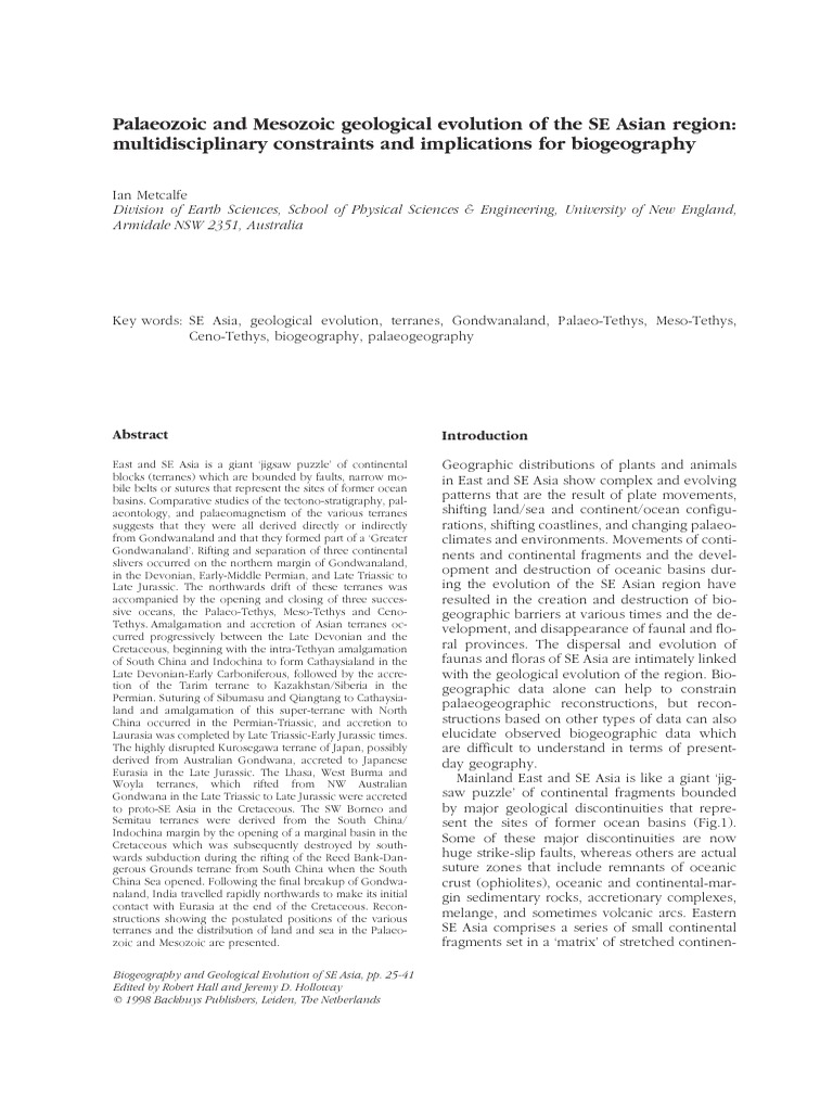 Metcalfe PDF | PDF | Structure Of The Earth | Tectonics
