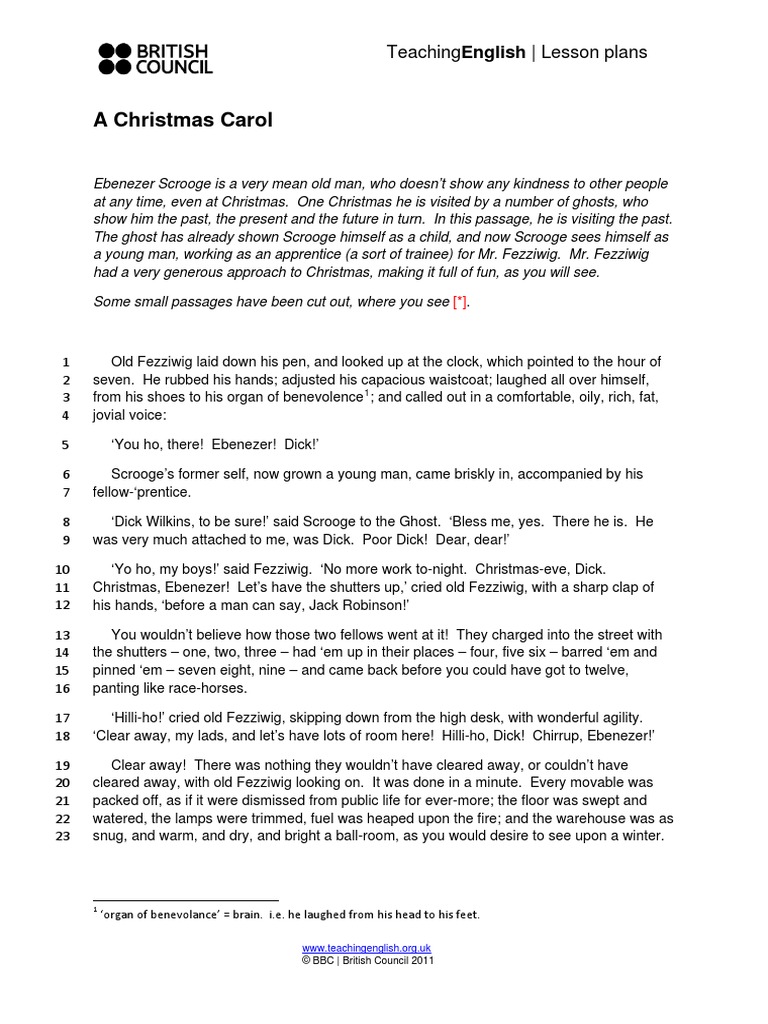 A Christmas Carol - Worksheet 1 - 1 PDF | PDF | Ebenezer Scrooge | Violin