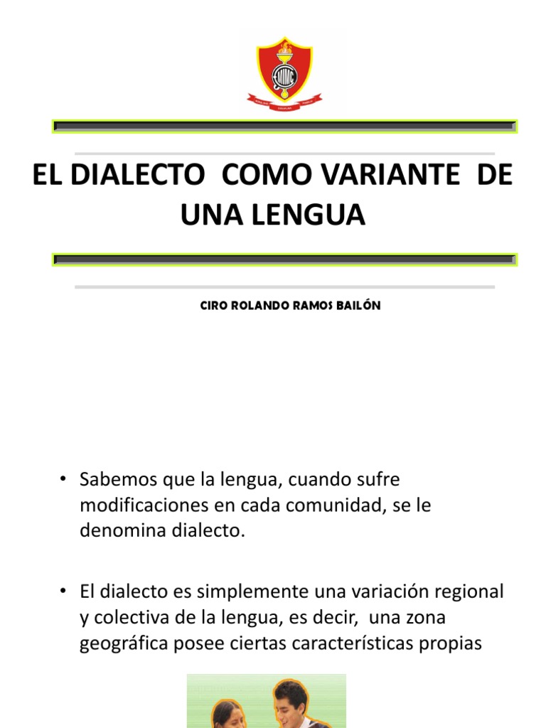 El Dialecto Como Variantete de Una Lengua | PDF | Dialecto | Palabra