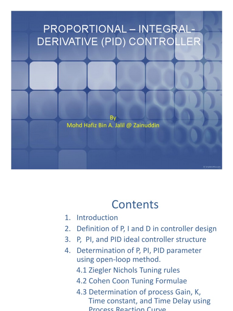 Proportional Integral Derivative Pid Controller By Mohd Hafiz Bin A Jalil At Zainuddin
