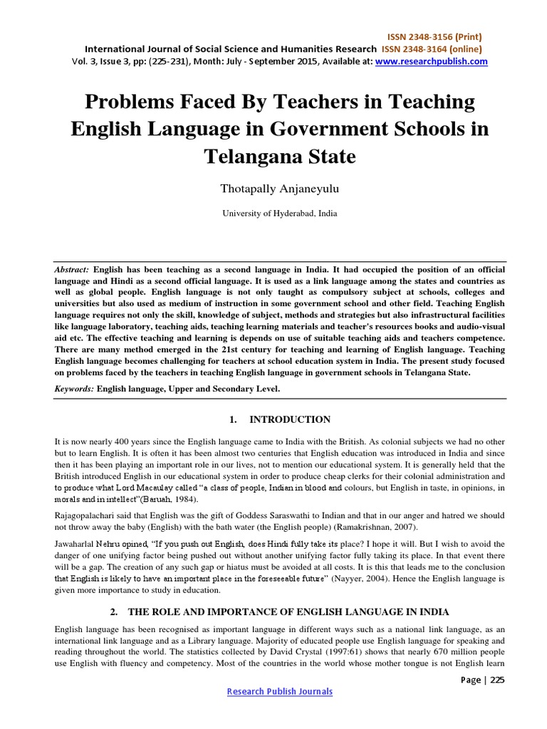 Problems Faced by Teachers-2155 | PDF | Teachers | Schools