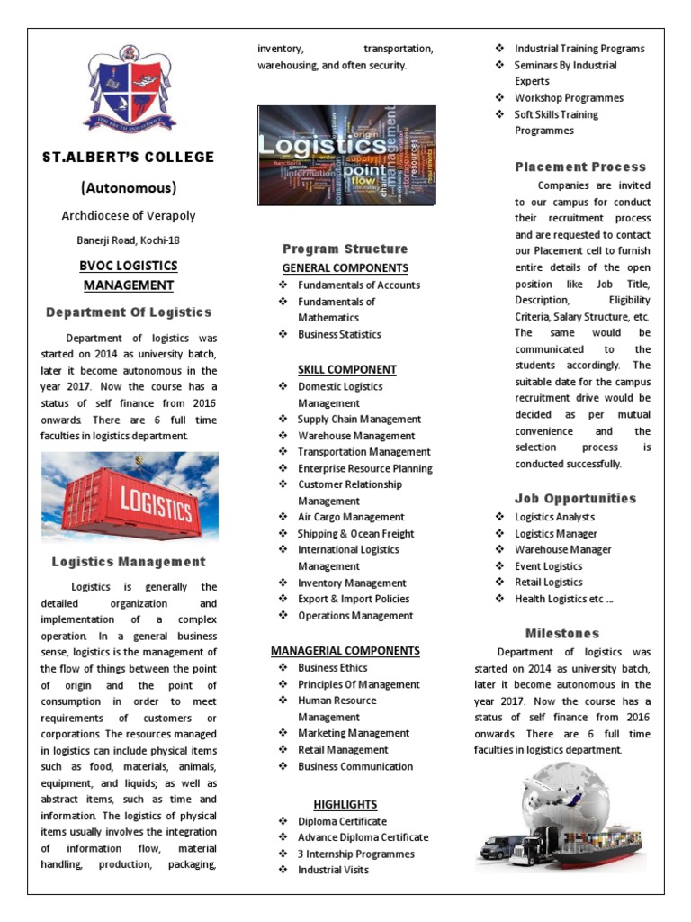 Logistics Pamphlet 2 | PDF | Logistics | Warehouse