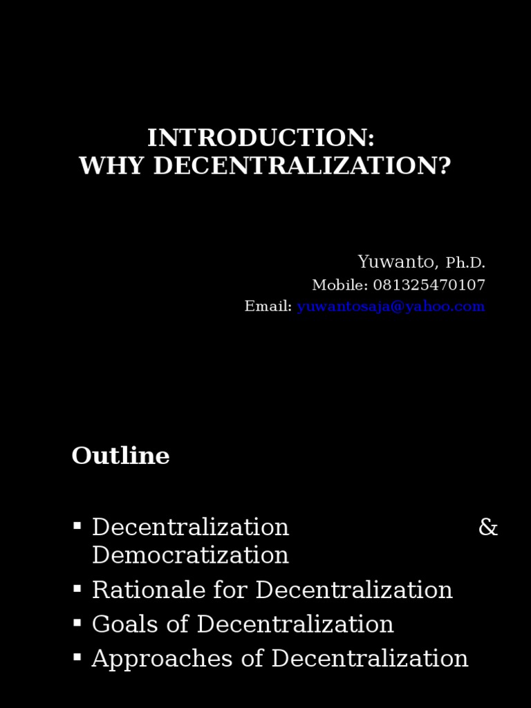Theory of Decentralization | PDF | Decentralization | Economic Development