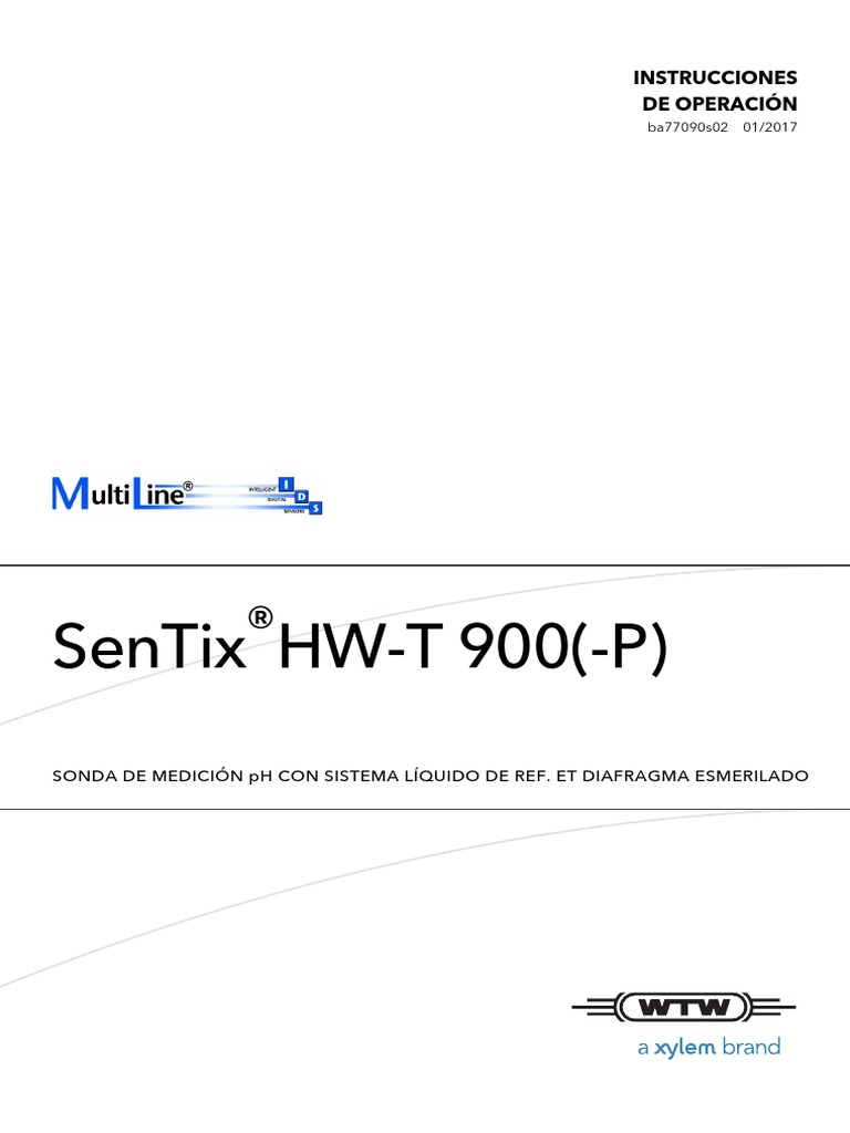 Manual Electrodo PH HW T900 WTW | PDF | Electrólito | Calibración