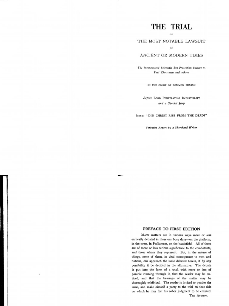 The Trial | PDF | New Testament | Resurrection Of Jesus