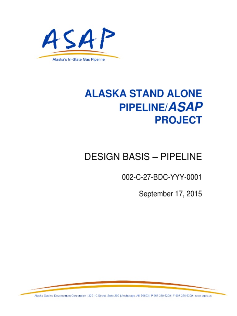 Pipeline Design Basis ASAP | PDF | Natural Gas | Pipeline Transport