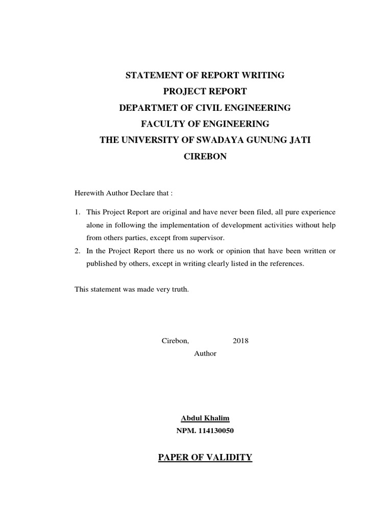 Paper of Validity | PDF