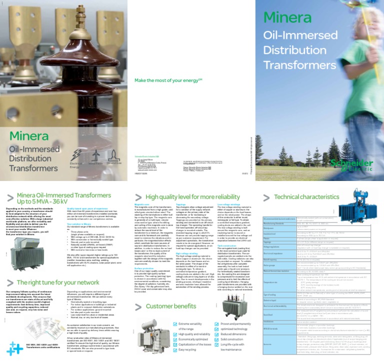 Minera ODT OilType CommercialBrochure EN PDF | PDF | Transformer ...