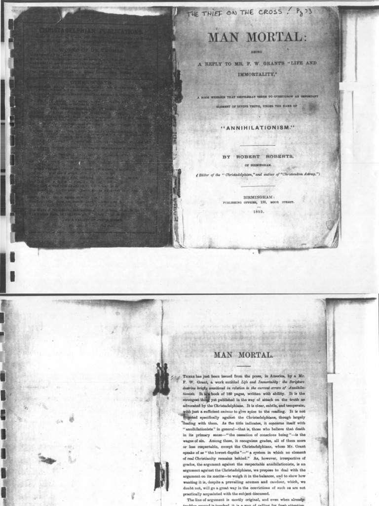 Man Mortal | PDF | Soul | Immortality