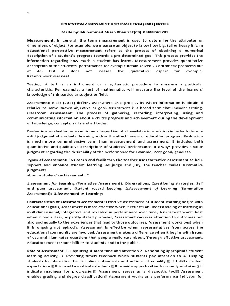 Educational Assessment and Evaluation | PDF | Multiple Choice ...