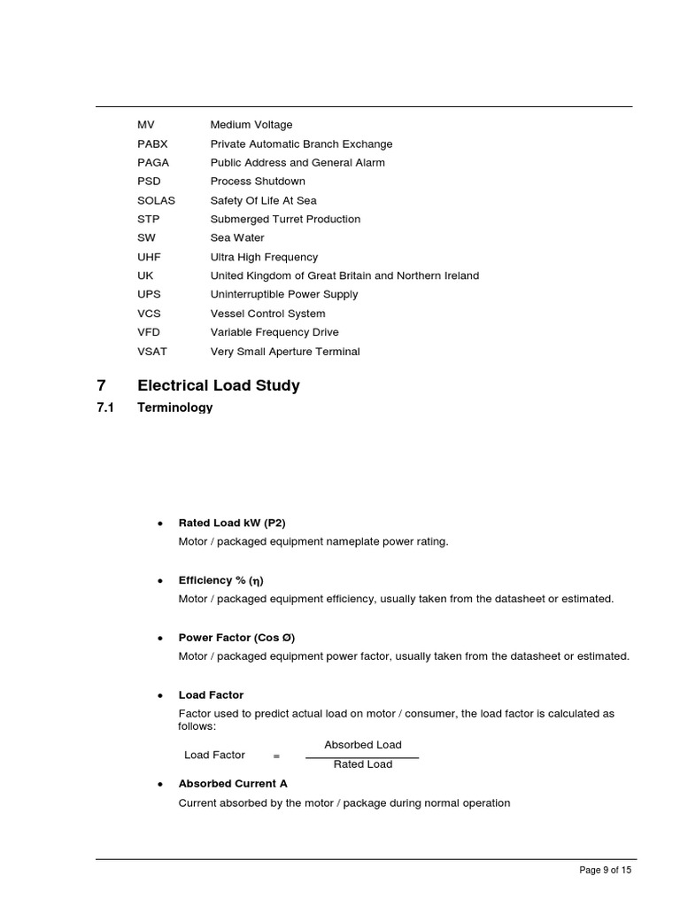 7 Electrical Load Study: 7.1 Terminology | PDF | Power (Physics ...