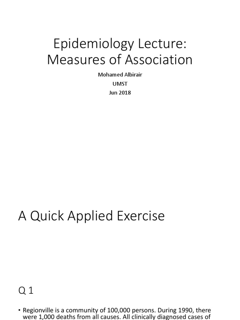 02 Measures of Association | PDF | Odds Ratio | Epidemiology