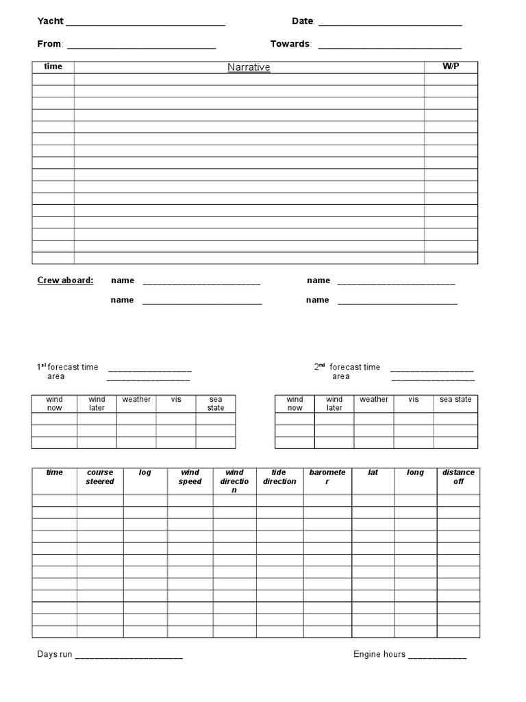 Logbook | PDF | Water Transport | Ships