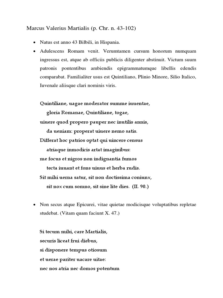Marcus Valerius Martialis | PDF