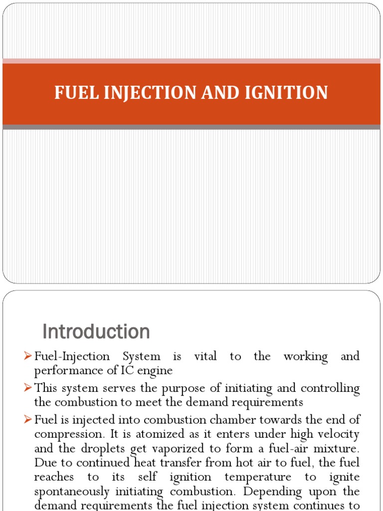 Fuel Injection and Ignition | PDF | Fuel Injection | Internal Combustion Engine
