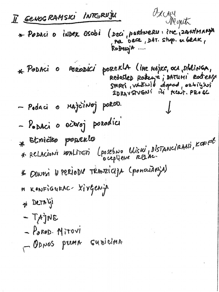Genogramski Intervju | PDF