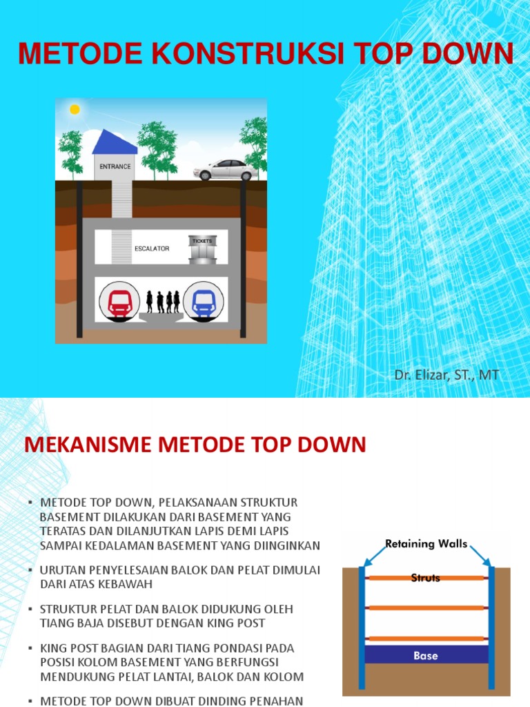 Metode Konstruksi Top Down Basement | PDF