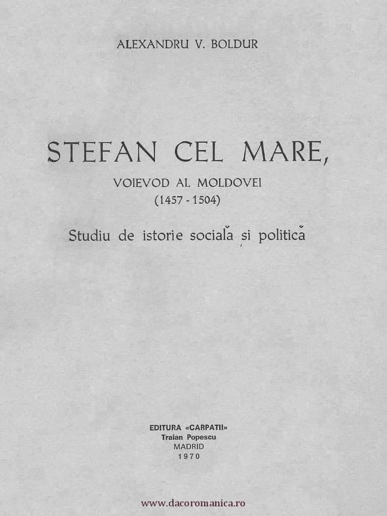 Stefan Cel Mare - Al. Boldur PDF | PDF