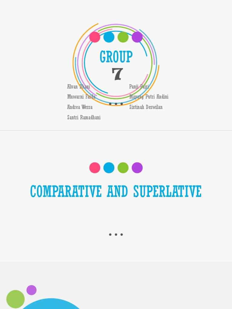 Comparative and Superltive - Group7 | PDF | Adjective | Linguistic Morphology