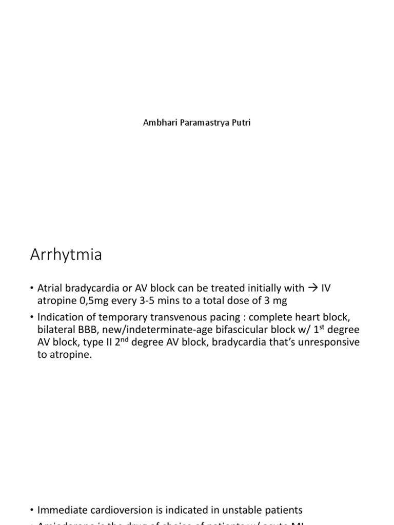 Arrhythmia Management Guidelines | PDF
